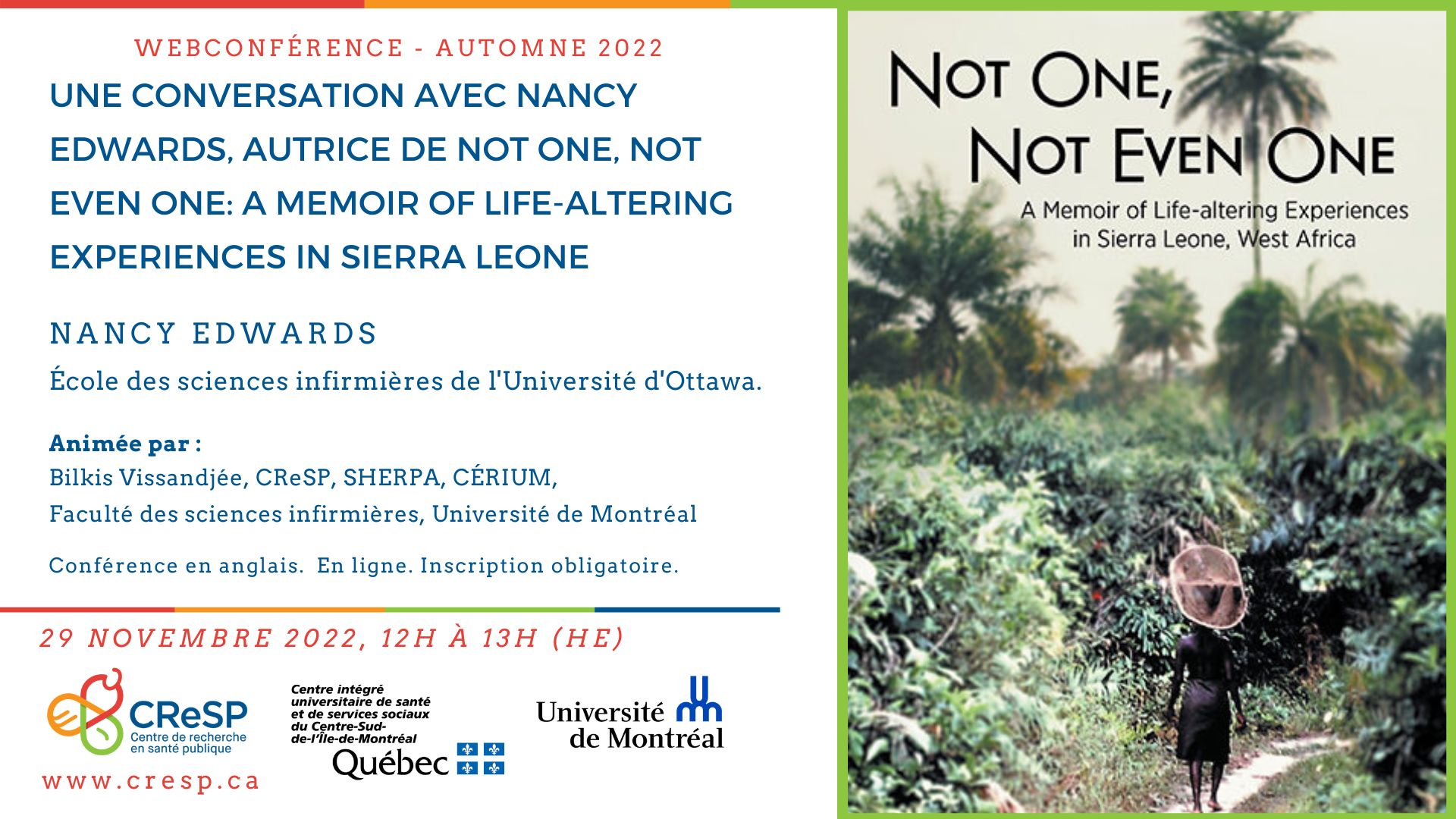 Une conversation avec Nancy Edwards, autrice de Not One, Not Even One ...